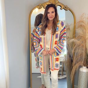 CHARLIE B | Sweaters | Nwt Charlie B Long Color Block Crochet Cardigan ...